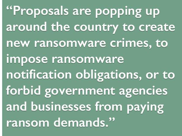 Ransomware Legislation: A Window Into Tomorrow’s Compliance Obligations ...